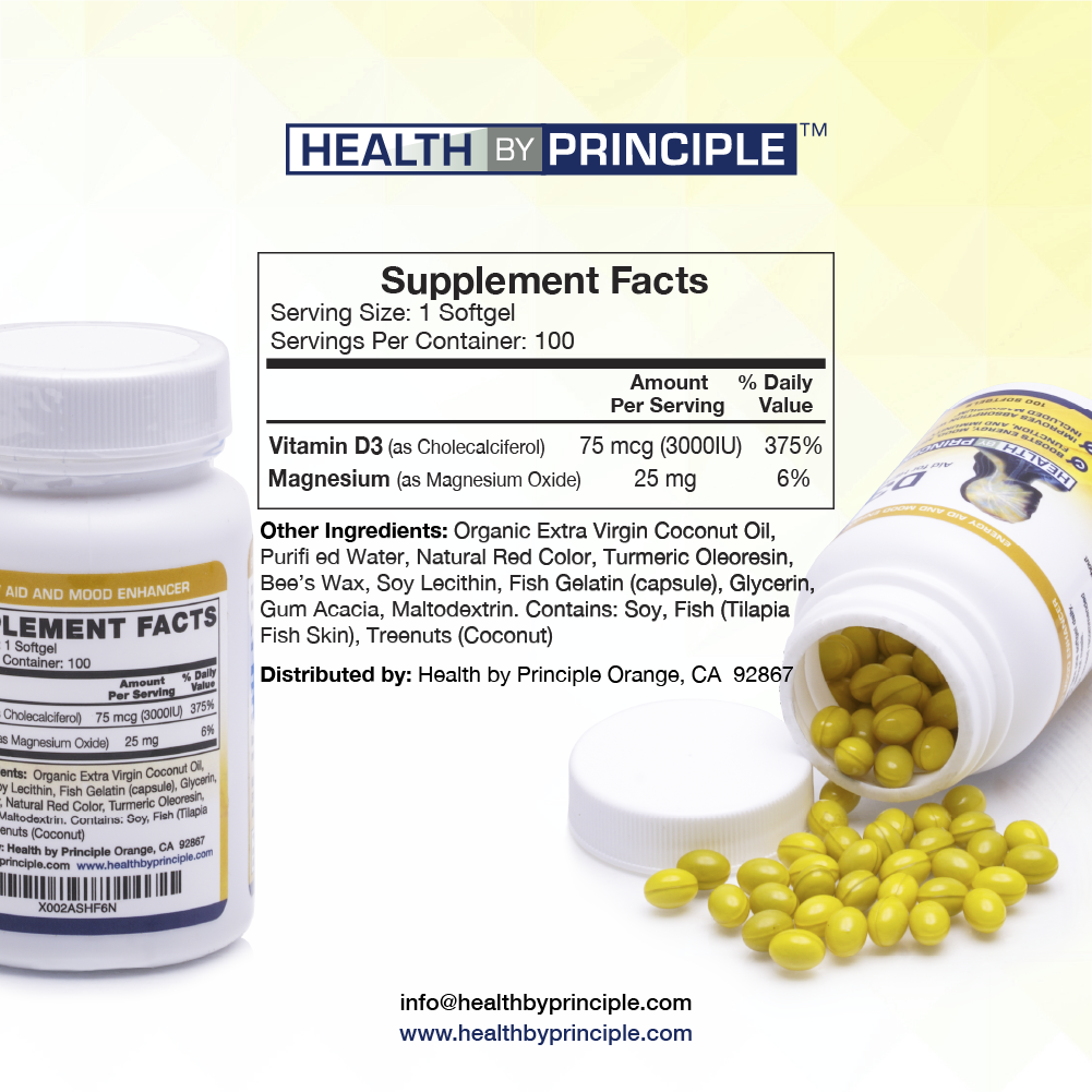 NEW Case of 12 Complete Vitamin D3 Supplements - Health By Principle