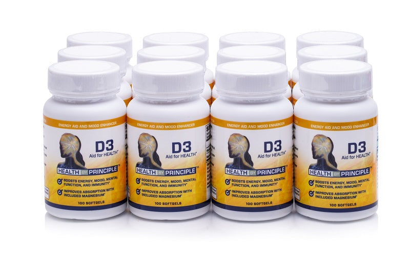 NEW Case of 12 Complete Vitamin D3 Supplements - Health By Principle